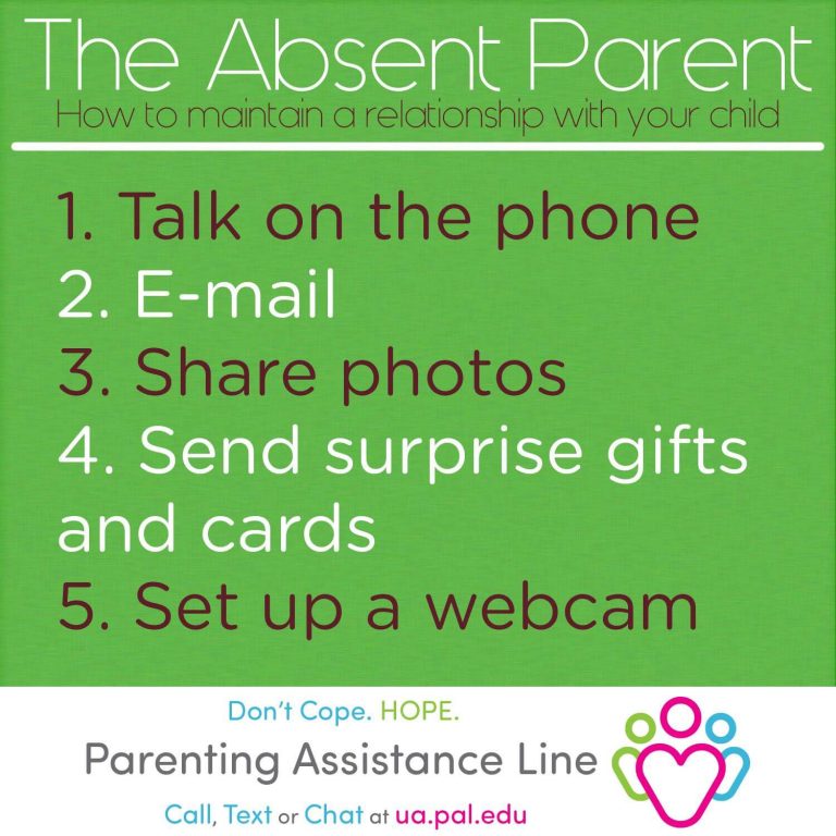 The Absent Parent - PAL - Parenting Assistance Line